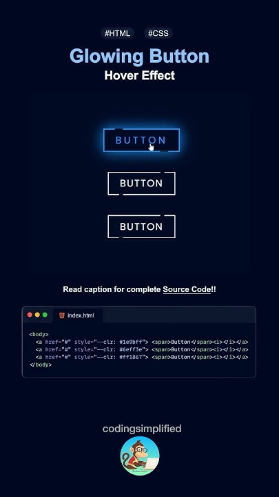 Glowing Button Using Html And Css Comment To Take The Source Code Html Css Webdevelopment 