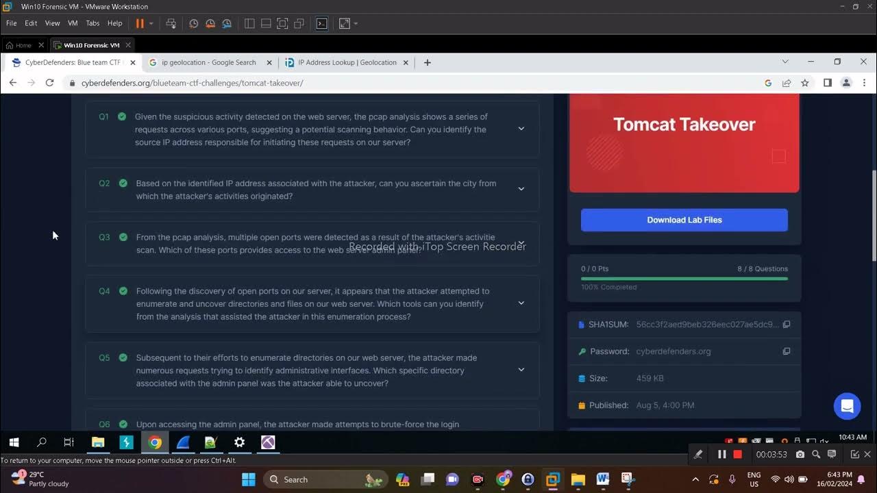 Cyberdefenders.org Tomcat Takeover Challenge Walkthrough - YouTube