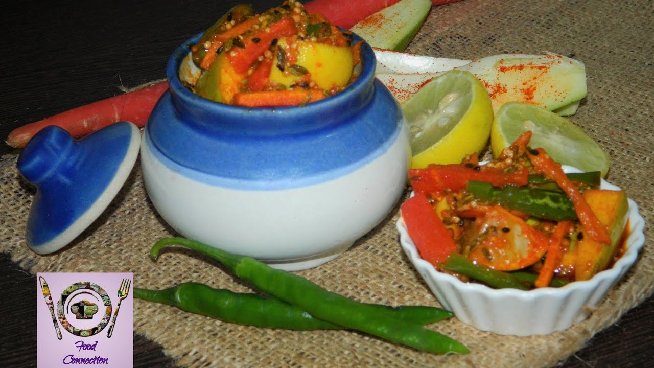 Instant Homemade Mixed Pickle | मिक्स अचार | Mango Lemon Pickle - By ...