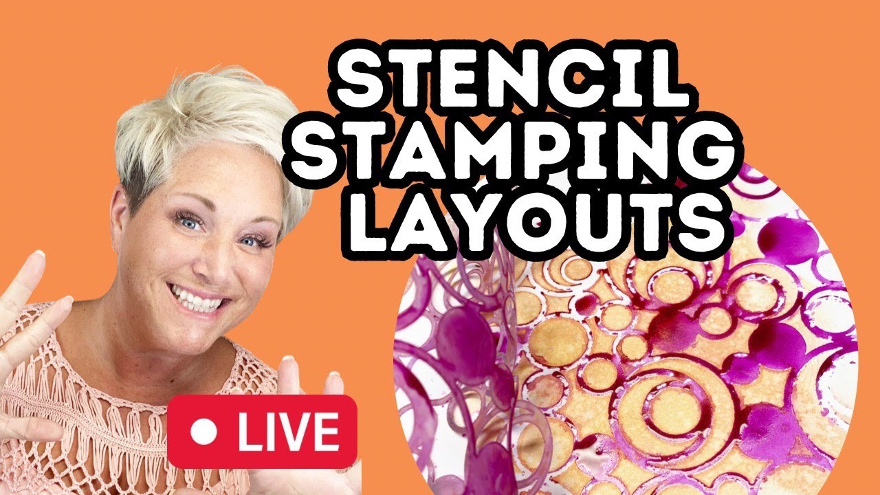 Let’s Make a Layout- with Stencil Stamping - YouTube