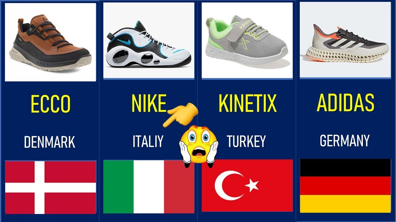 Top 50 List Shoes Brands From Different Countries - YouTube