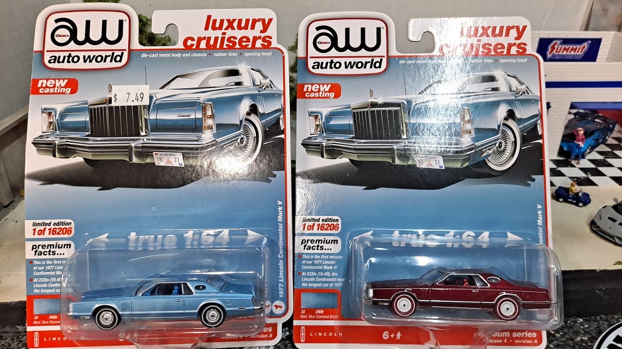 New Autoworld Lincoln Continental and ultra red diecast 1/64 car - YouTube