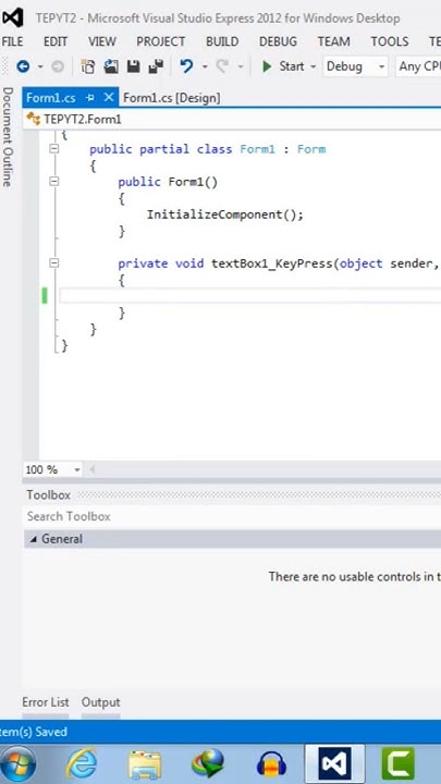 068 - Detect keys in KeyPress Event Handler Csharp - YouTube