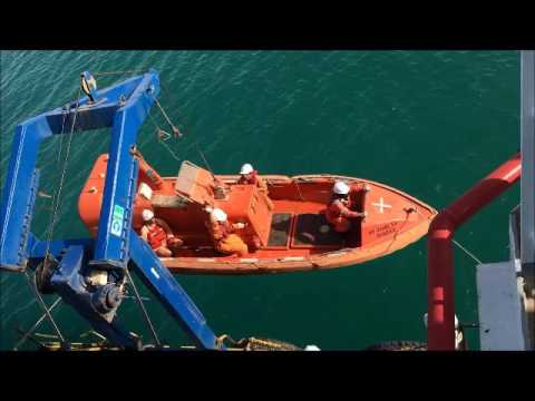 FRC DAVIT ANNUAL SERVICING SEA TRIAL - YouTube