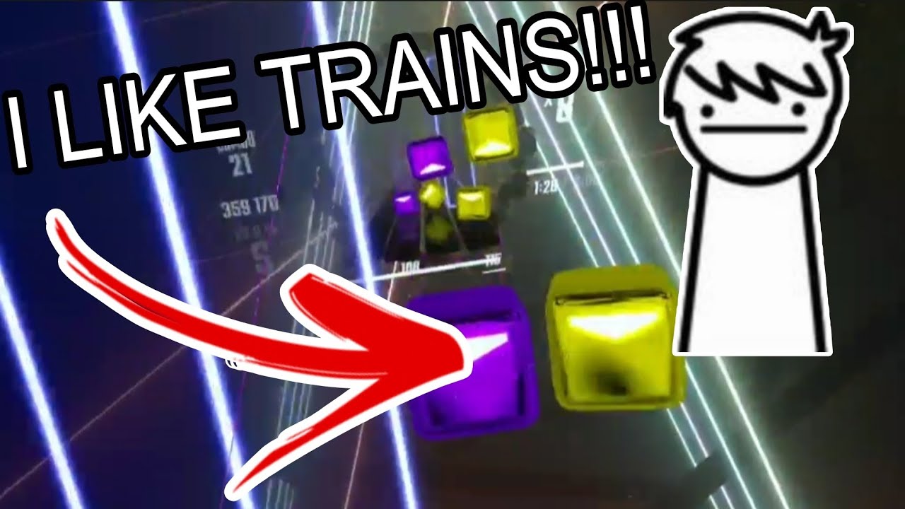 I LIKE TRAINS (asdfmovie song) | Beats Saber - YouTube