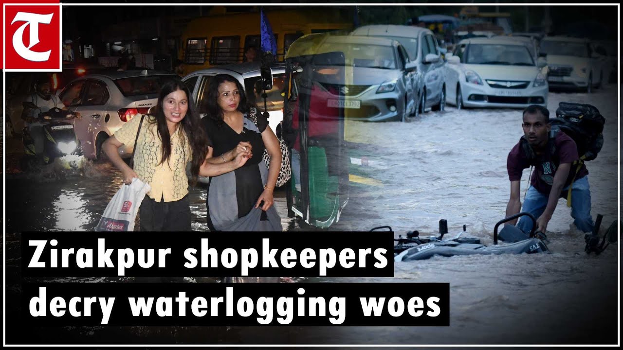 Heavy rains bring waterlogging woes to Zirakpur, shopkeepers affected ...