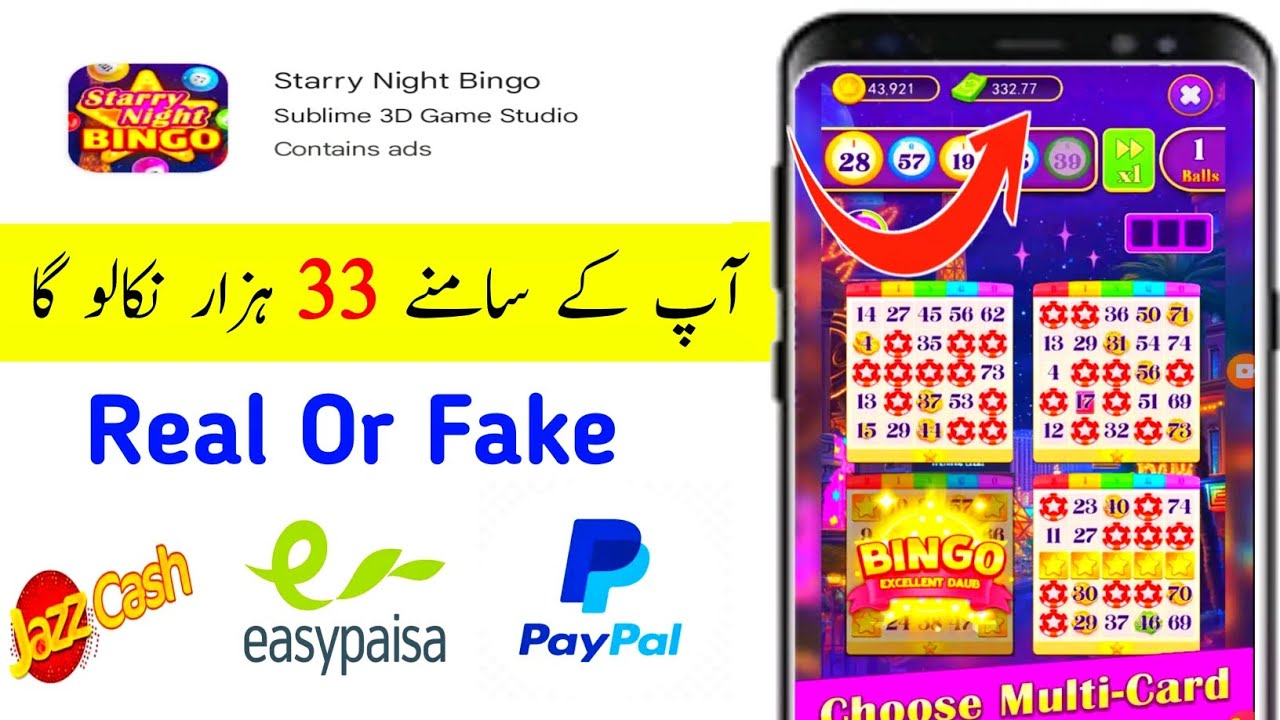 Starry Night Bingo App Real Or Fake | Starry Night Bingo Withdrawal ...