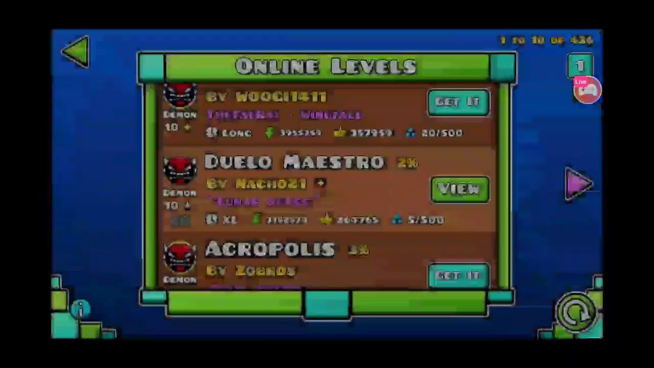 Geometry Dash | jugando niveles | level req - YouTube