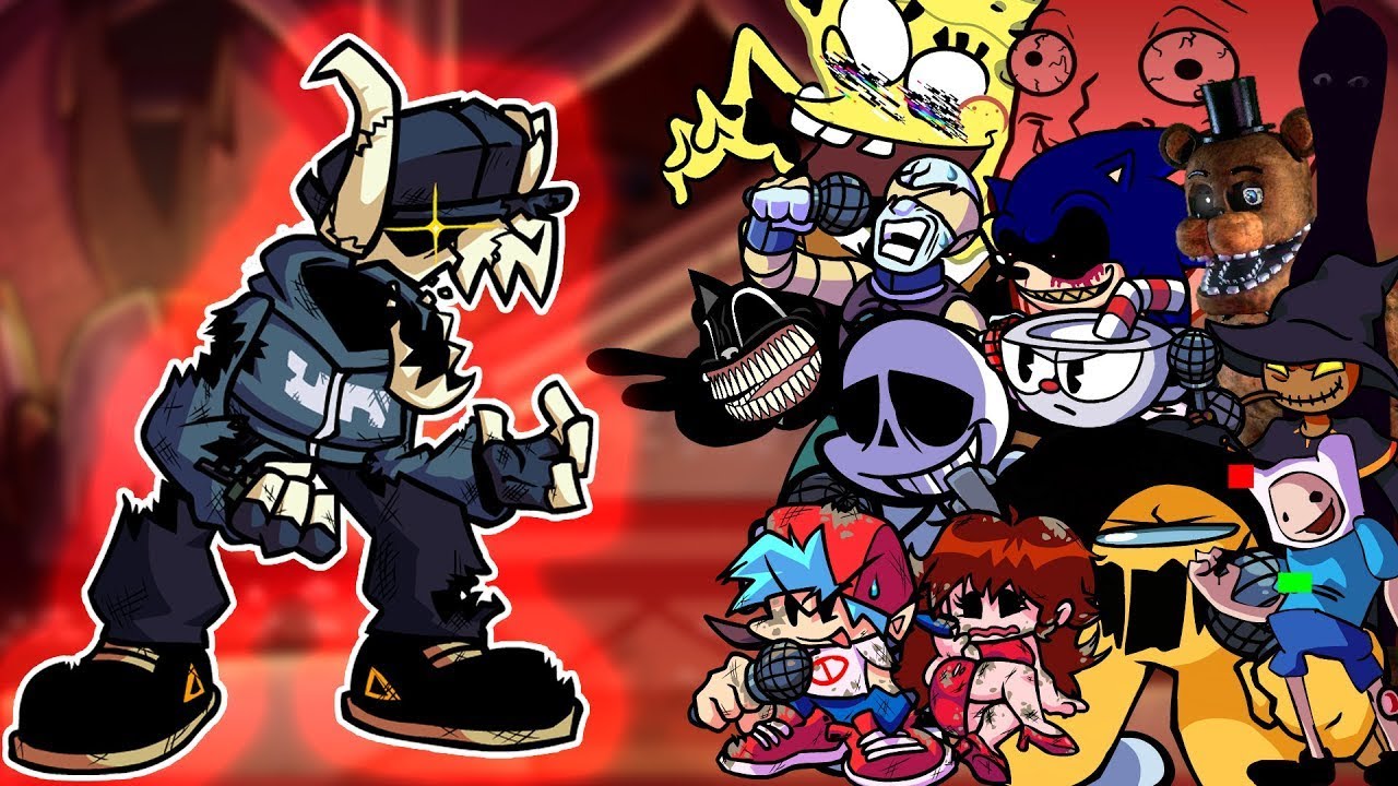 FNF Good Bye World Boyfriend Dies But Different Characters Sing It🎵 ...