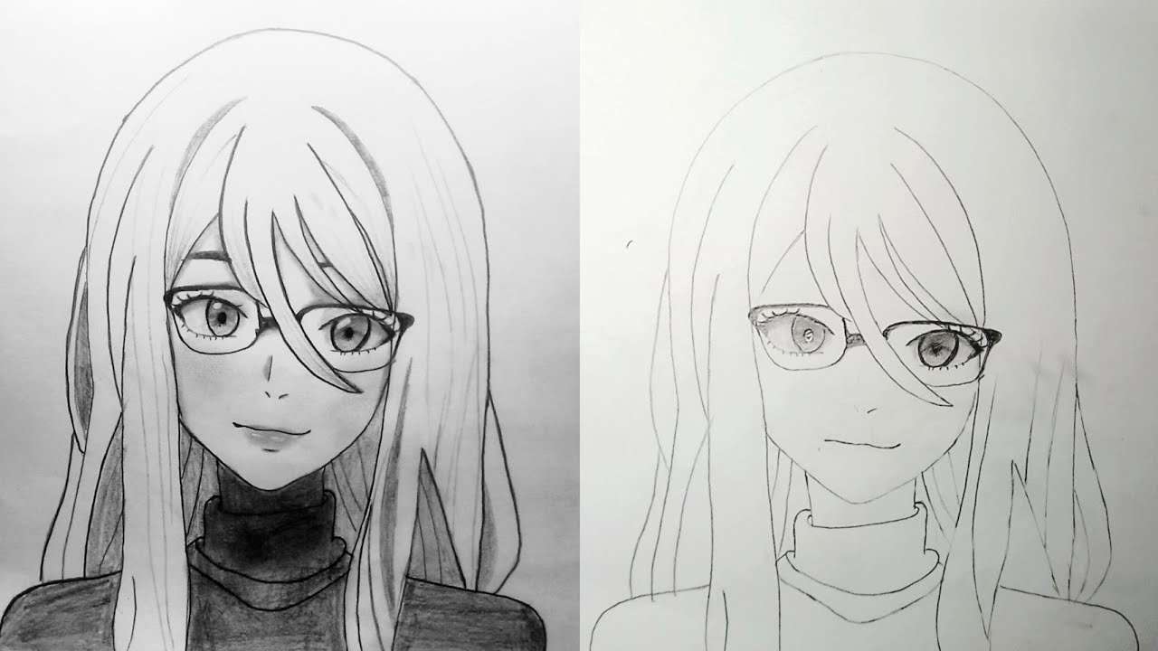 How to draw anime girl? | tutorial step by step |anime sketch - YouTube