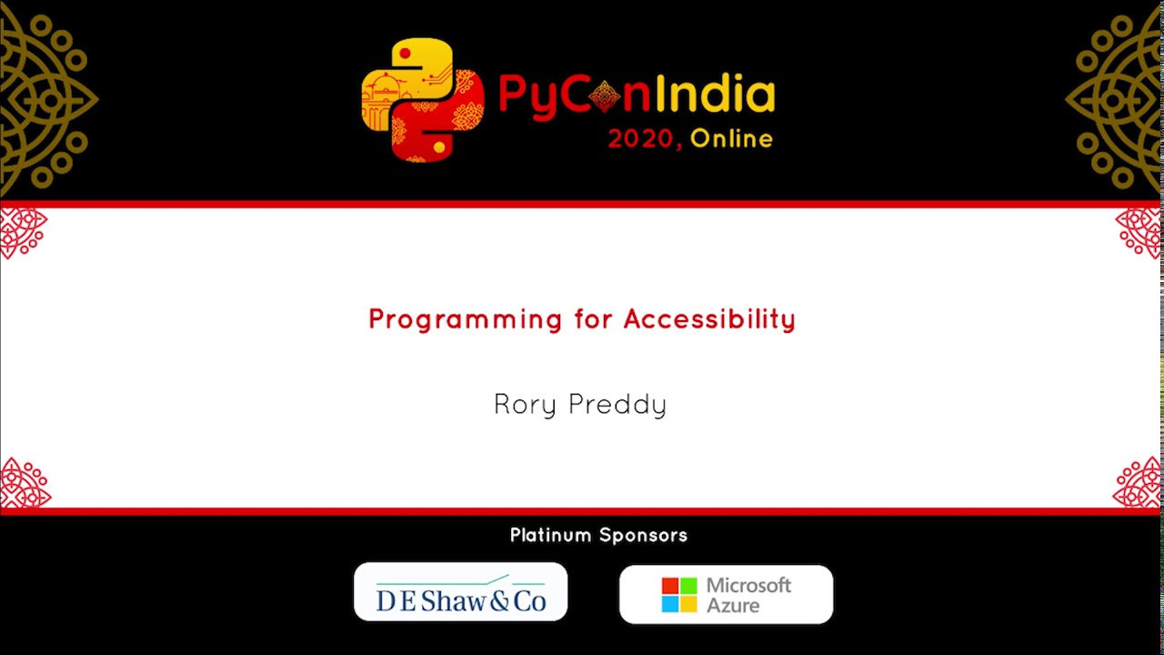 Talk: Programming for Accessibility - Rory Preddy - YouTube