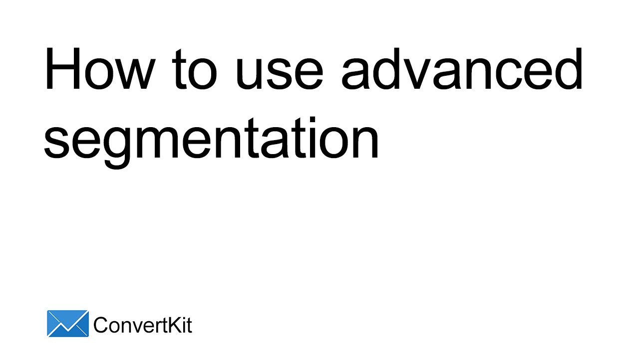 How to use segmentation and broadcasts - YouTube