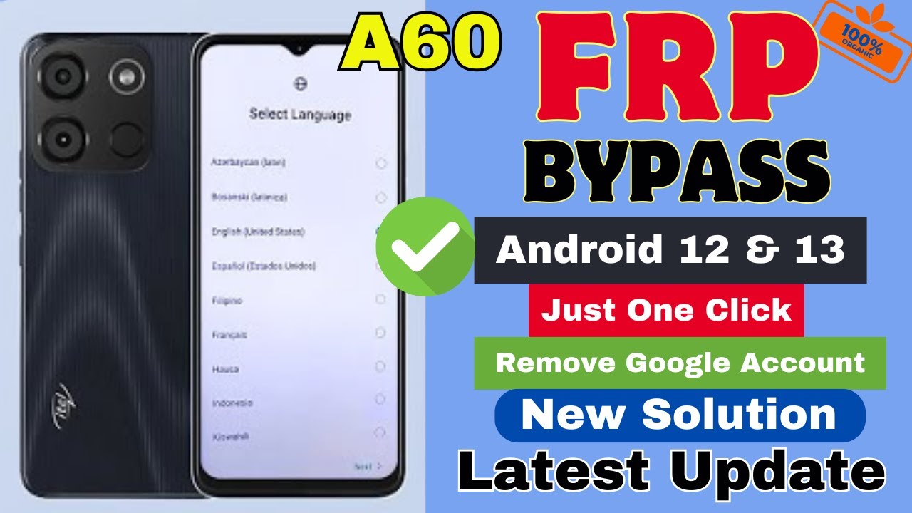 Unlock Itel A60 FRP on Android 12 & 13 | Easy Guide for Itel (A662L ...
