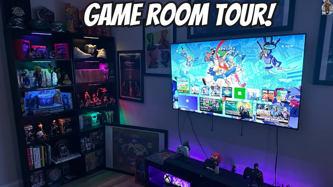 My ULTIMATE Game Room Tour 2024 | PC Setup, Retro Consoles & Figures ...