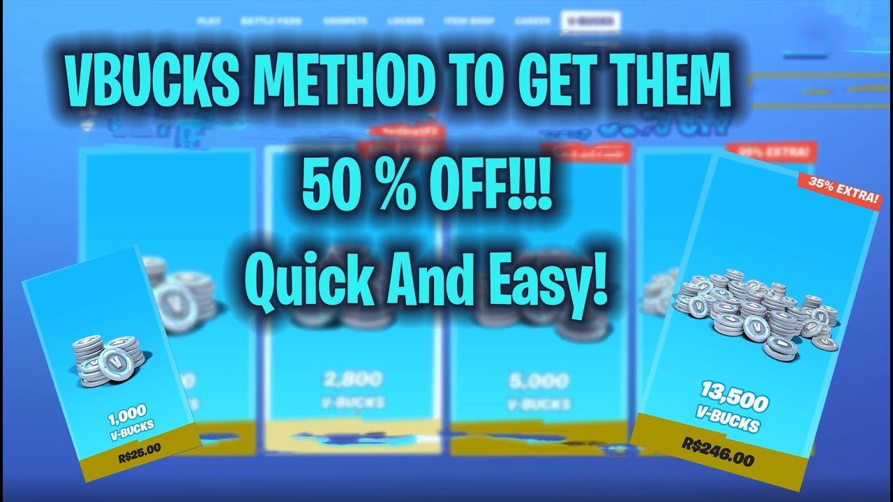 Vbucks Method for PC/PS4/XBOX (Working in 2020) - YouTube