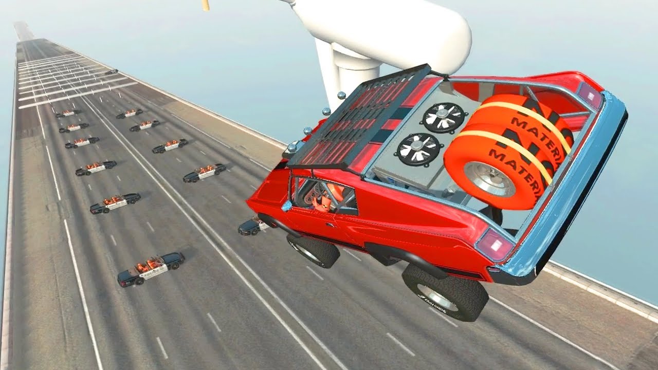 BeamNG Drive - Open Bridge Jumps #9 (BeamNG.Drive High Speed Crashes ...