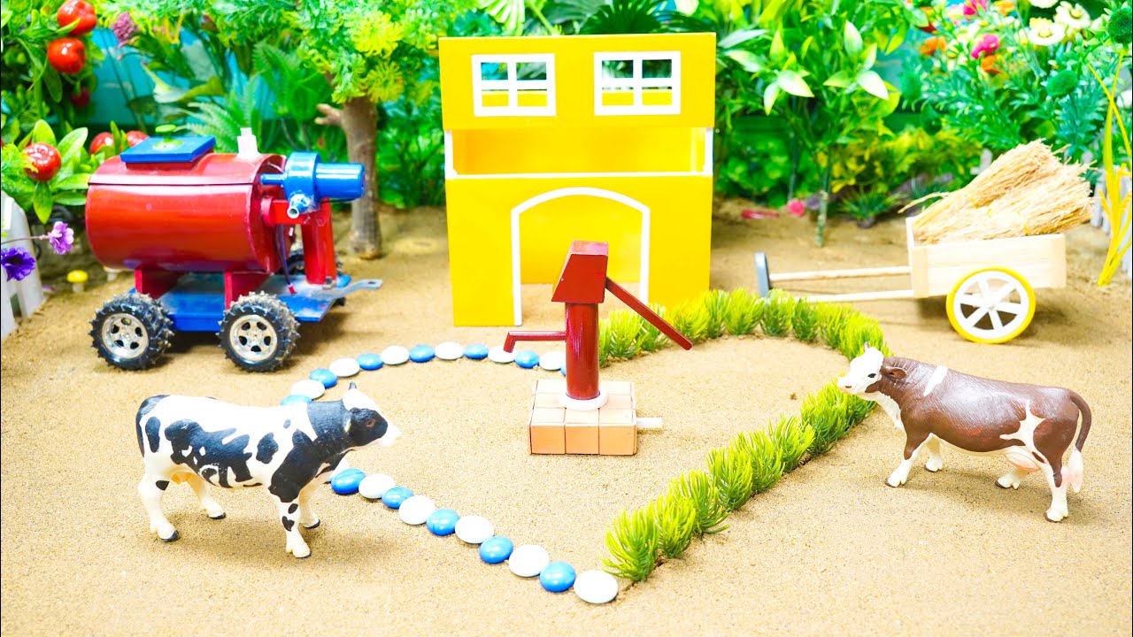 Chicken Farm TV| DIY Diorama mini farm with small farm and tractor ...