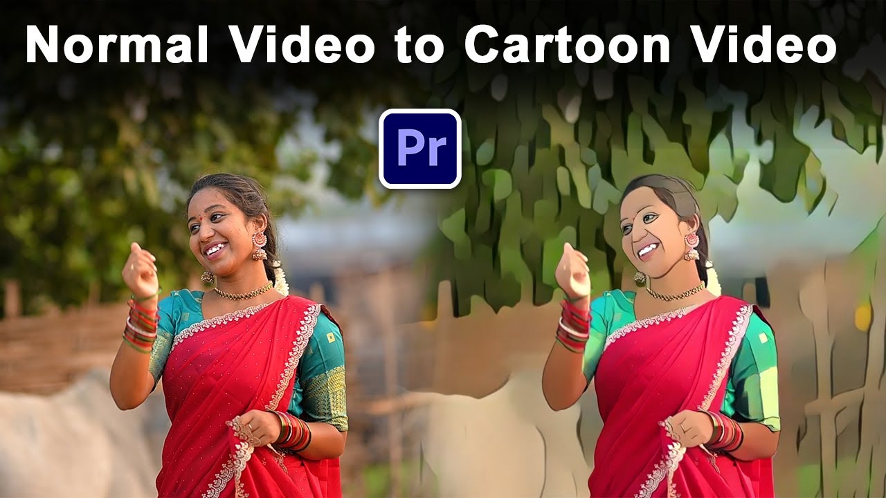 Normal video to cartoon video in premier pro - YouTube