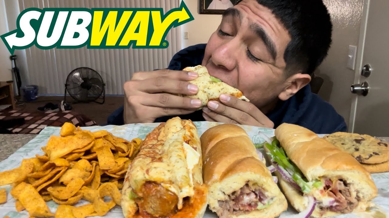 Subway Series Mukbang || The Boss Sub || The Monster Sub - YouTube