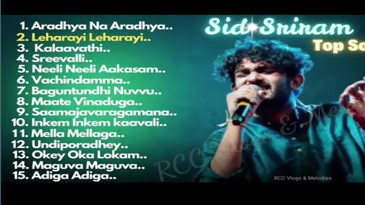 Sid Sriram Top songs# #latest #song #loverccvlogs #movie #romantic ...