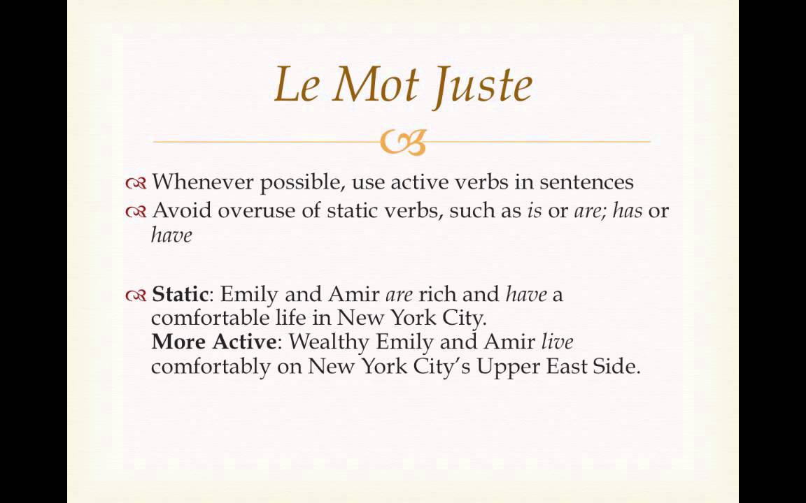 Le Mot Juste - YouTube