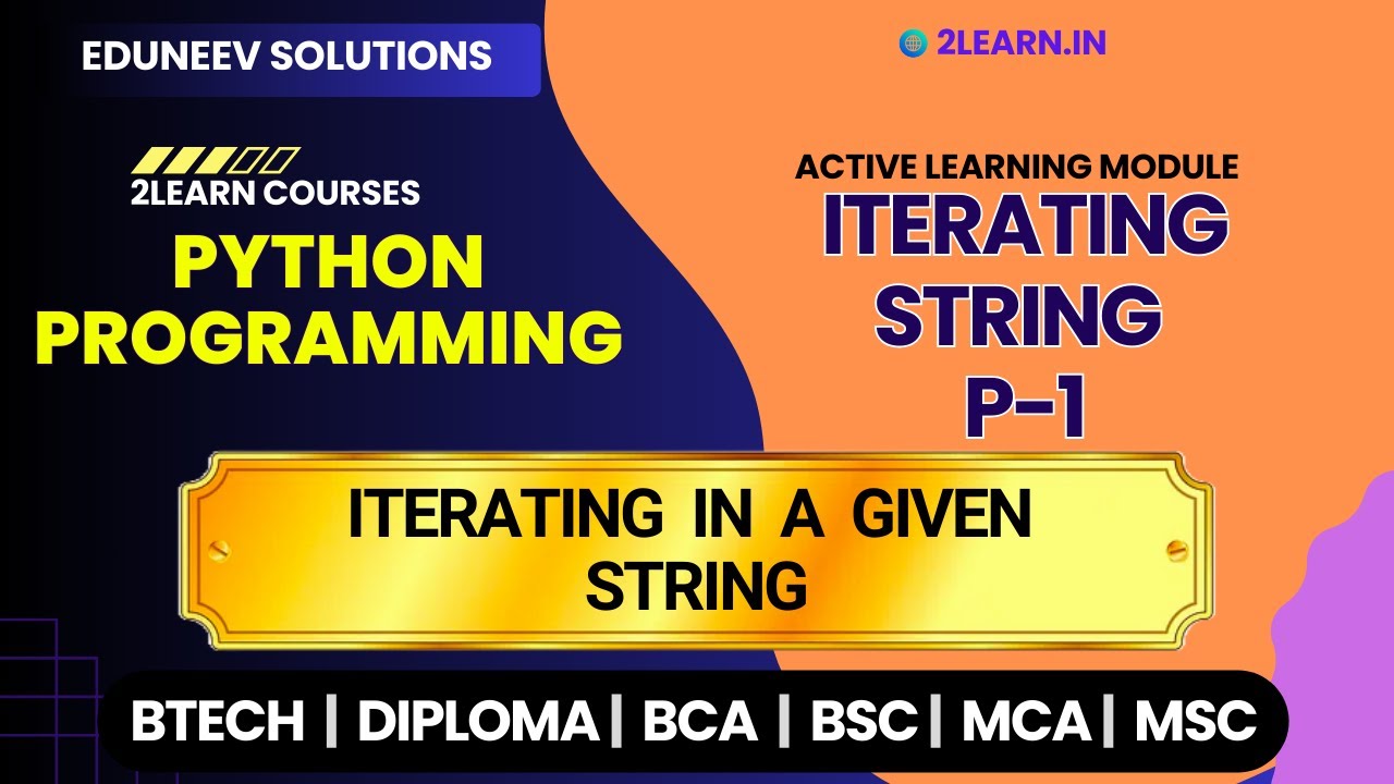 Iterating String P1 Iterating A Given String In Python Programming 3956