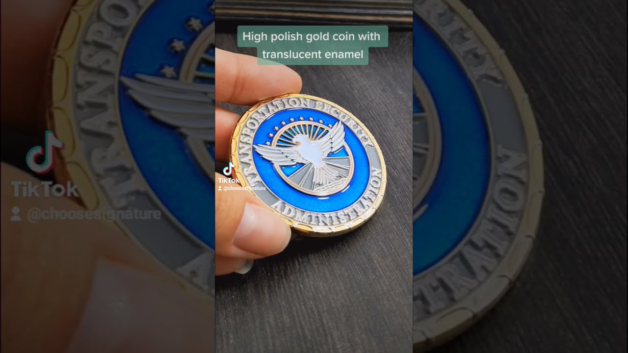 Translucent Enamel Challenge Coin Example - YouTube