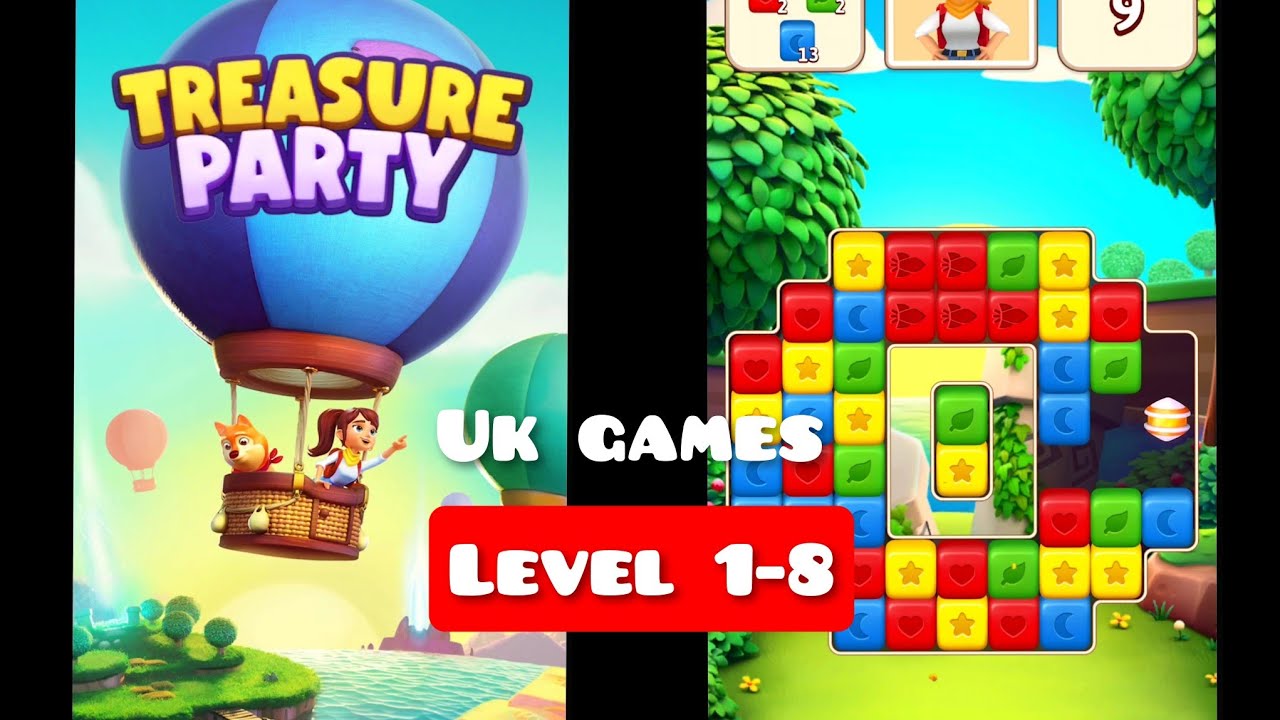 Treasure Party - Solve Puzzles | Level 1-8 | #gaming - YouTube
