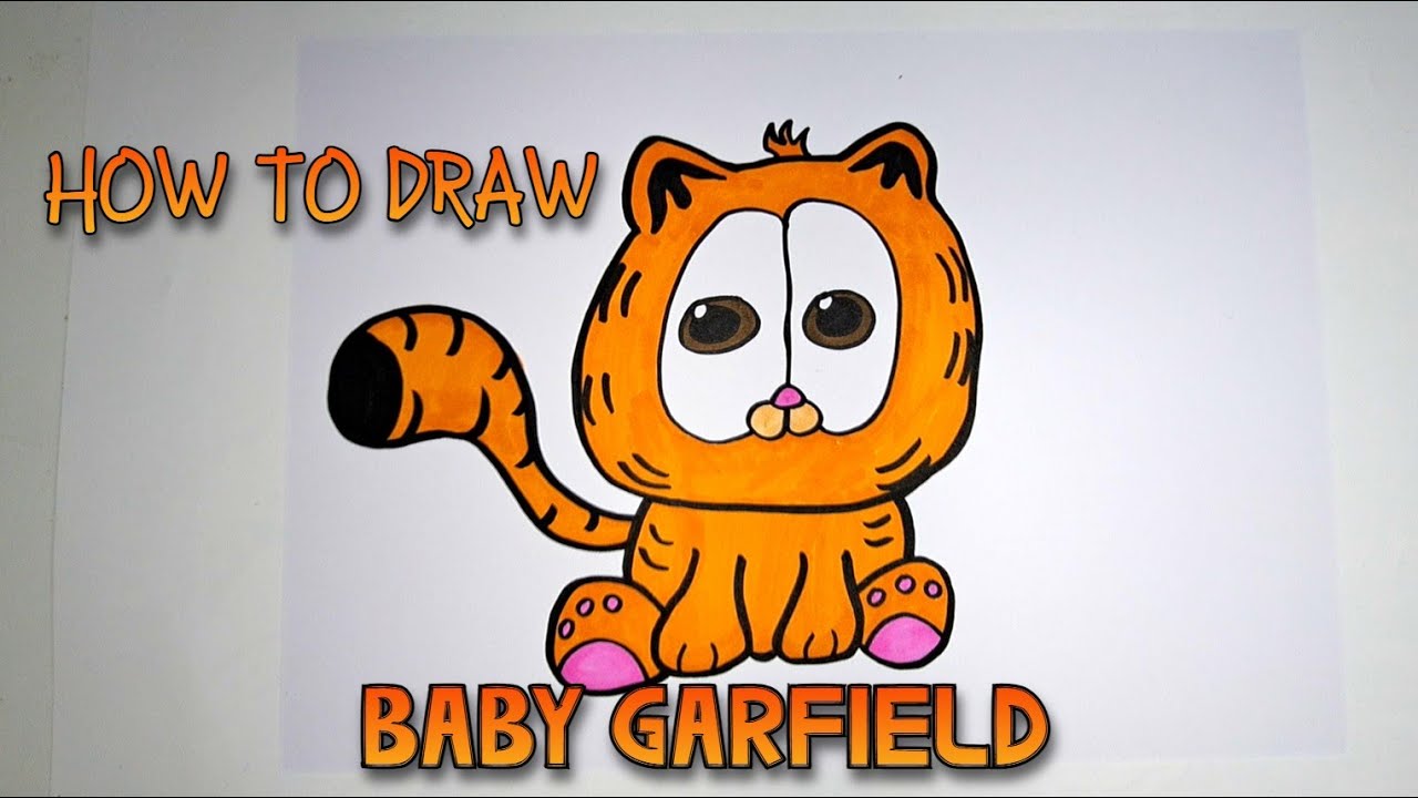 How to Draw Baby Garfield | Garfield Kitten - YouTube