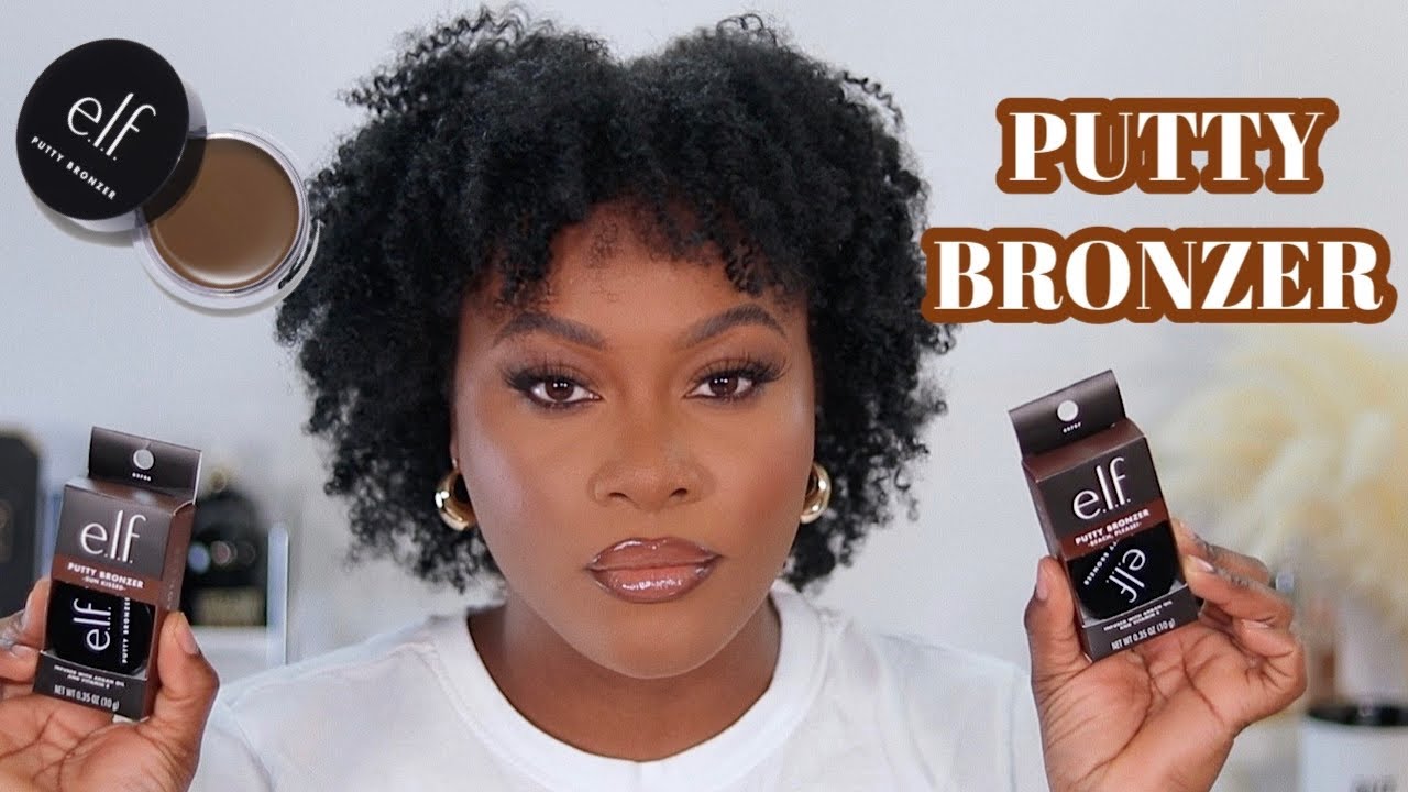 NEW ELF PUTTY BRONZERS REVIEW & SWATCHES ON DARK SKIN 2021 - YouTube
