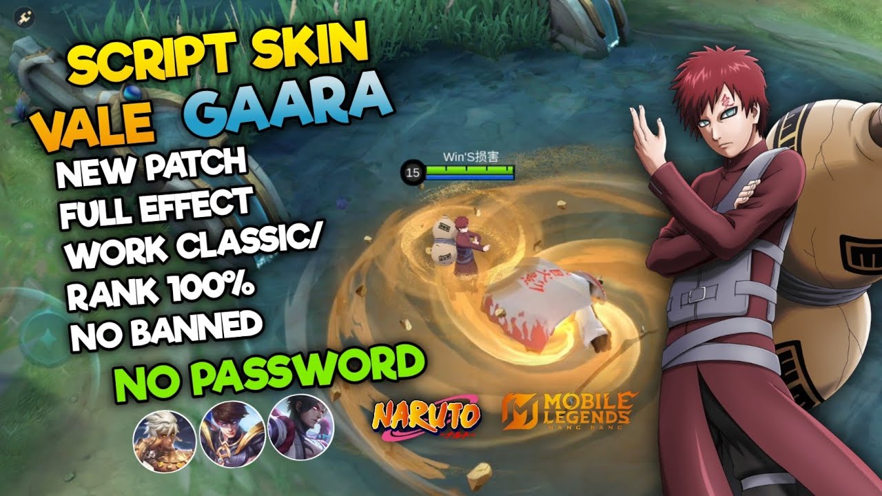 Script Skin Vale Gaara No Password | Full Effect Voice | New Patch ...