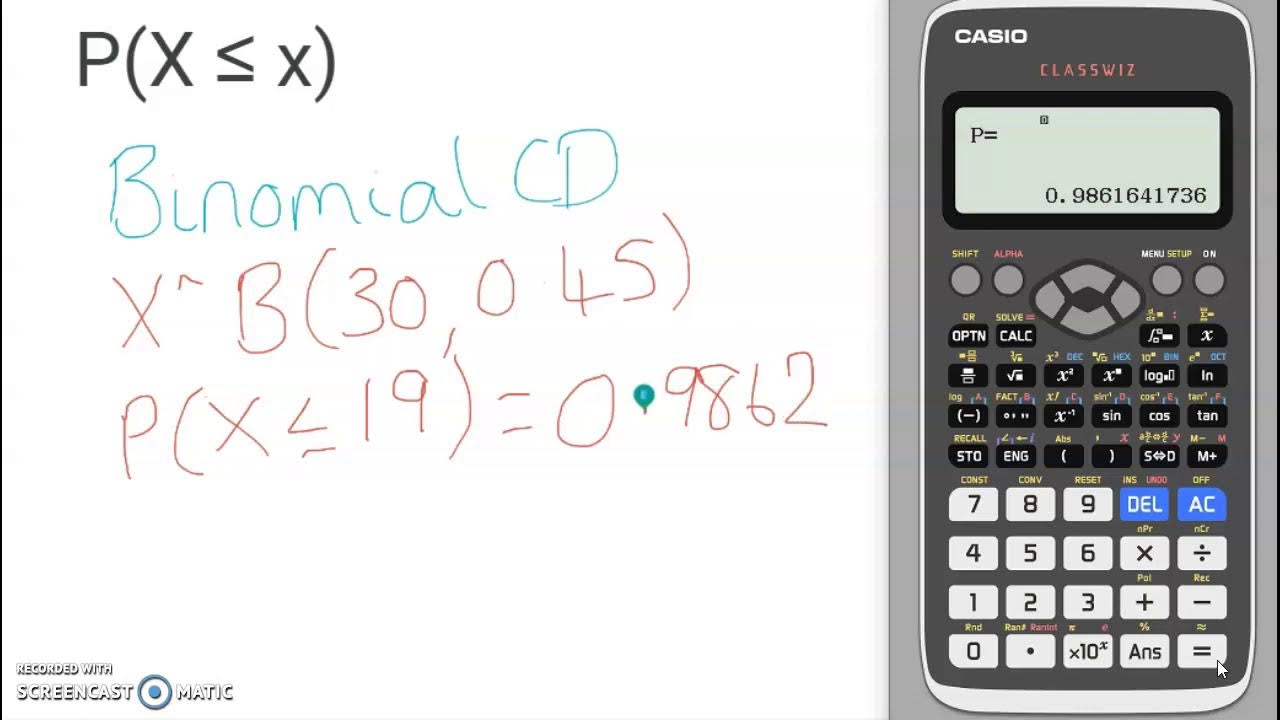 QUICK GUIDE - The Casio Classwiz: The Binomial Distribution - YouTube