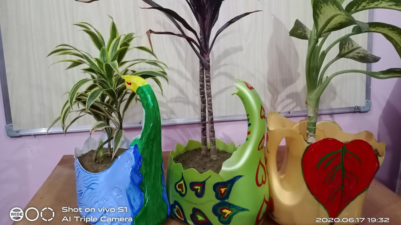 DIY Crafts /Use of Plastic /using waste material //Use of plastic /save ...