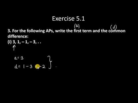 3 For the following APs, write the first term and the common difference ...