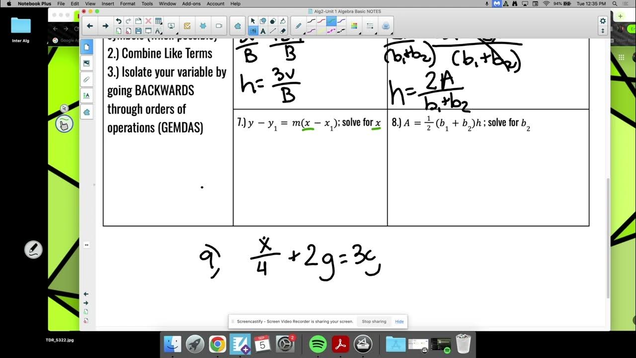 Alg2: Unit 1 Topic 2 (multivariable) NOTES - YouTube