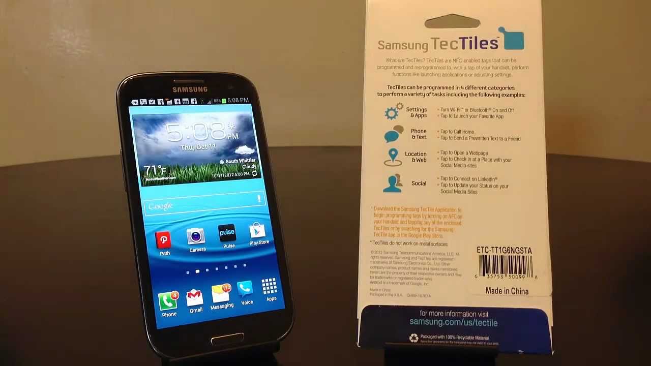 Samsung TecTiles Programmable NFC Tiles Review - YouTube