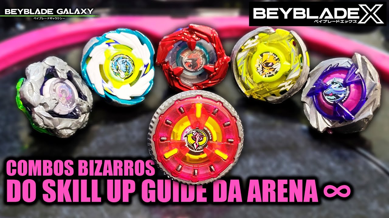 Combos bizarros do SKILL UP GUIDE da INFINITY BEYSTADIUM [Beyblade X ...