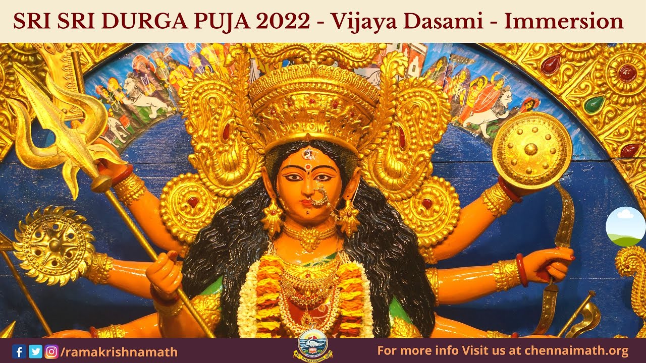 SRI SRI DURGA PUJA 2022 - Vijaya Dasami - Immersion - YouTube