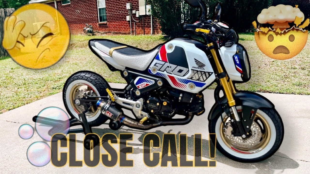 Almost Dropped My Stretched 2022 Honda Grom SP - YouTube