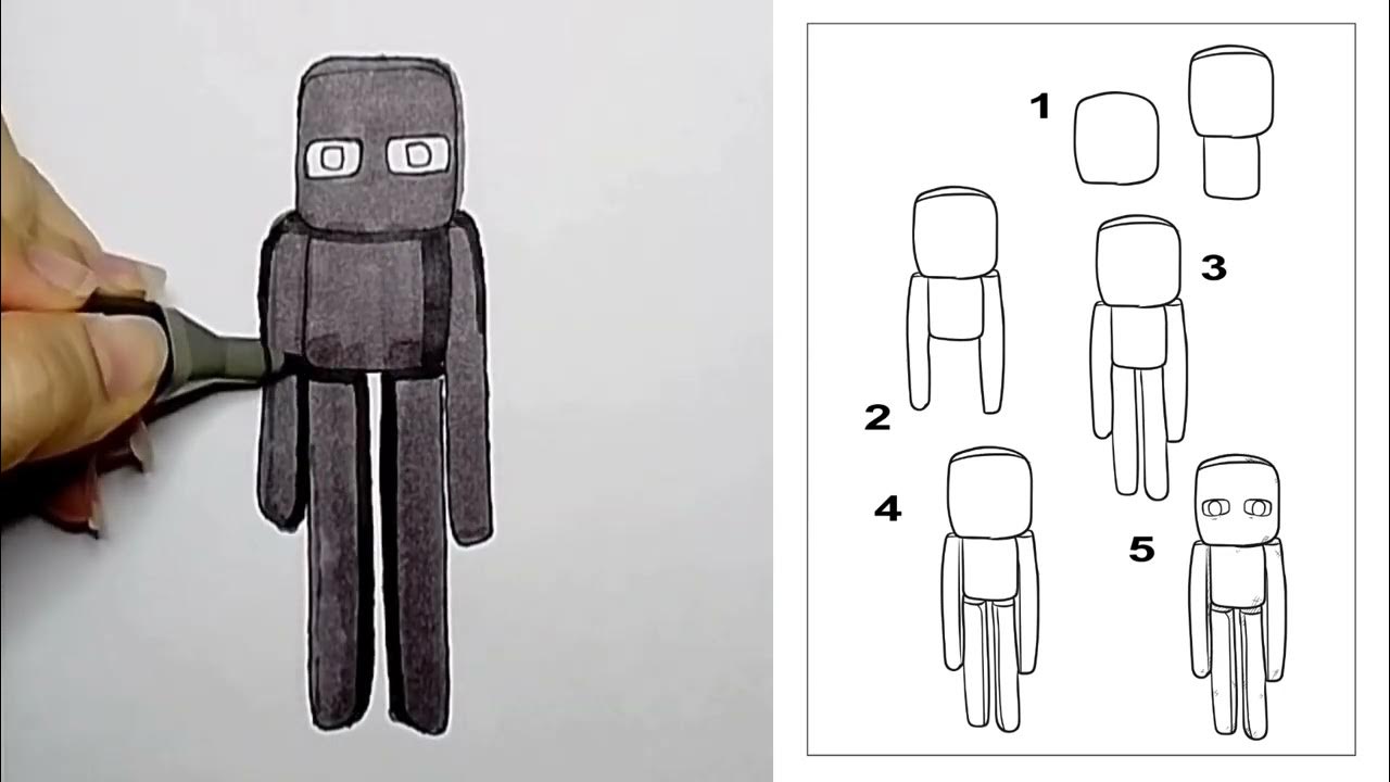 How to Draw Minecraft? - YouTube