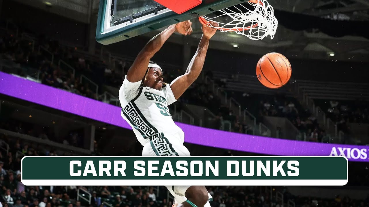 Coen Carr 2024-25 HIGH-FLYING DUNKS | Michigan State Men's Basketball ...