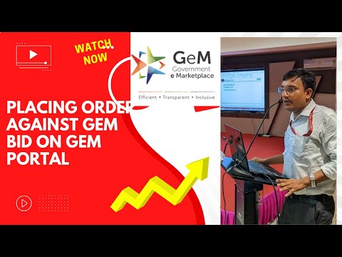 Placing order against GeM Bid  on GeM portal #gem #government #contractors #bidding