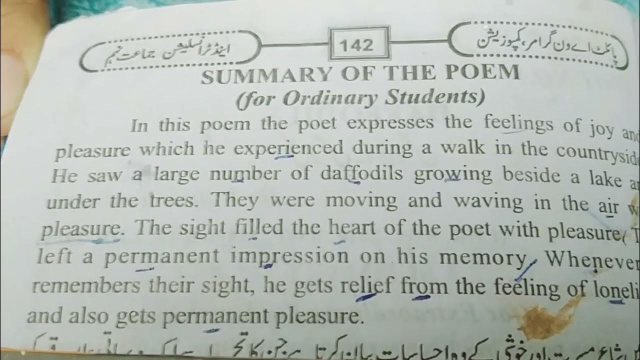 Summary Daffodils 9th Class YouTube summary-daffodils-9th-class-youtube