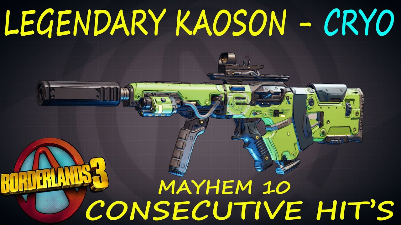 BL3 - Adapting Lethal Kaoson Cryo - Consecutive Hits - Mayhem 10 - YouTube