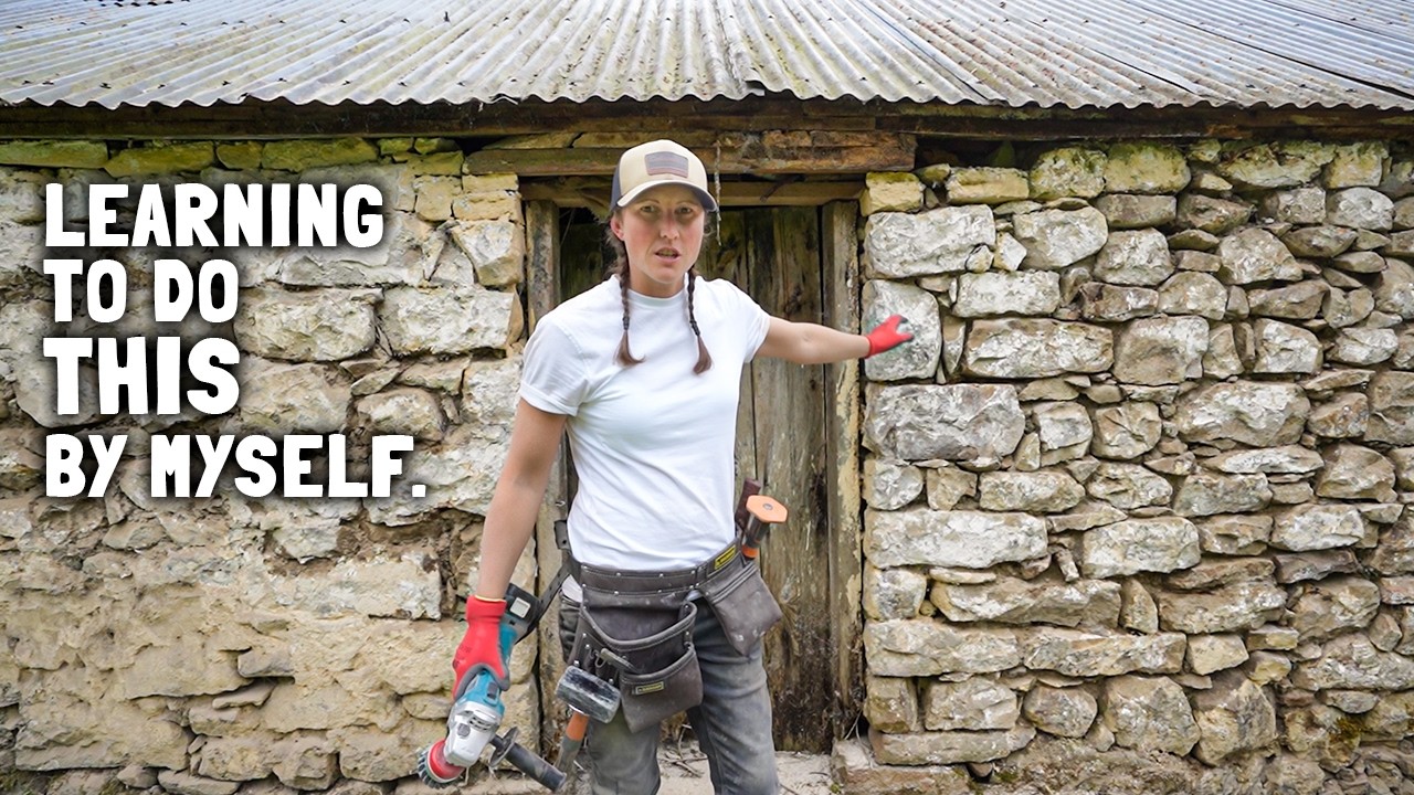 Traditional cottage restoration in Ireland - traditional method rebuild. - YouTube