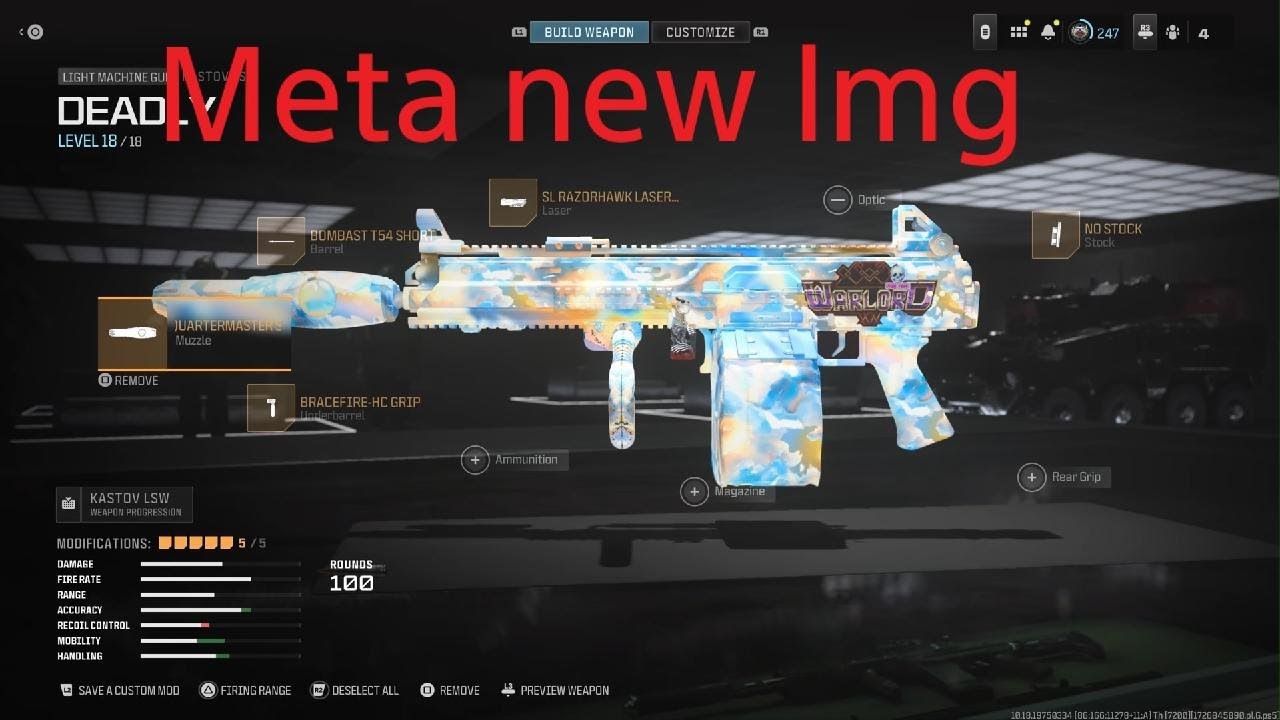 *New*KASTOV LSW META Lmg movement in WARZONE &MW3 (BEST LMG Loaudout ...