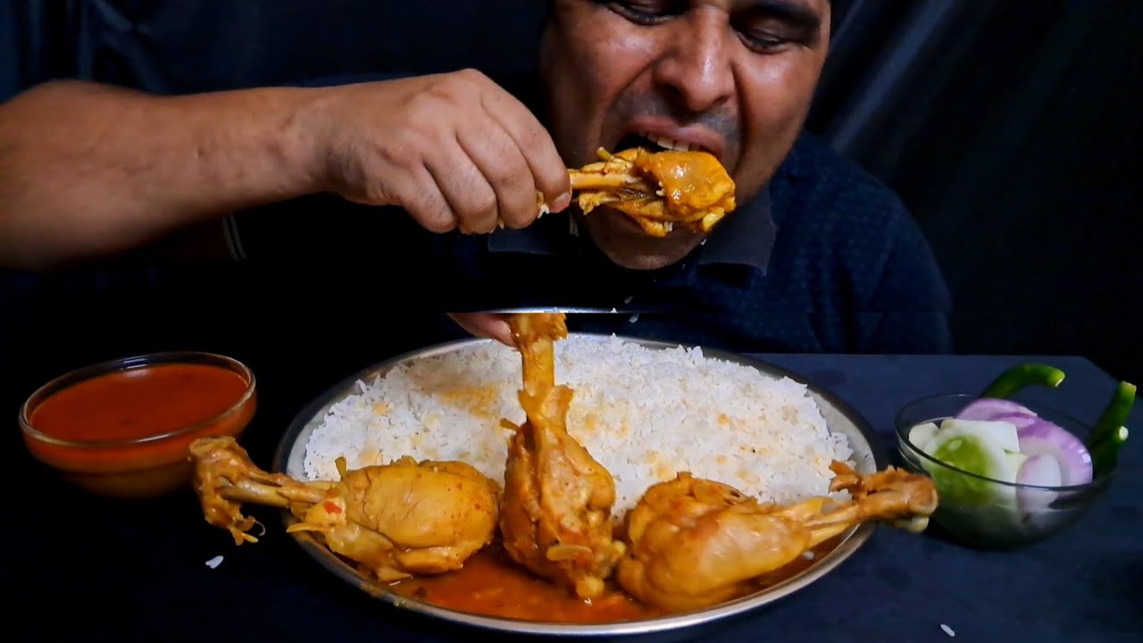 ASMR, chicken leg piece eating, eating show asmr chicken, chicken wings ...