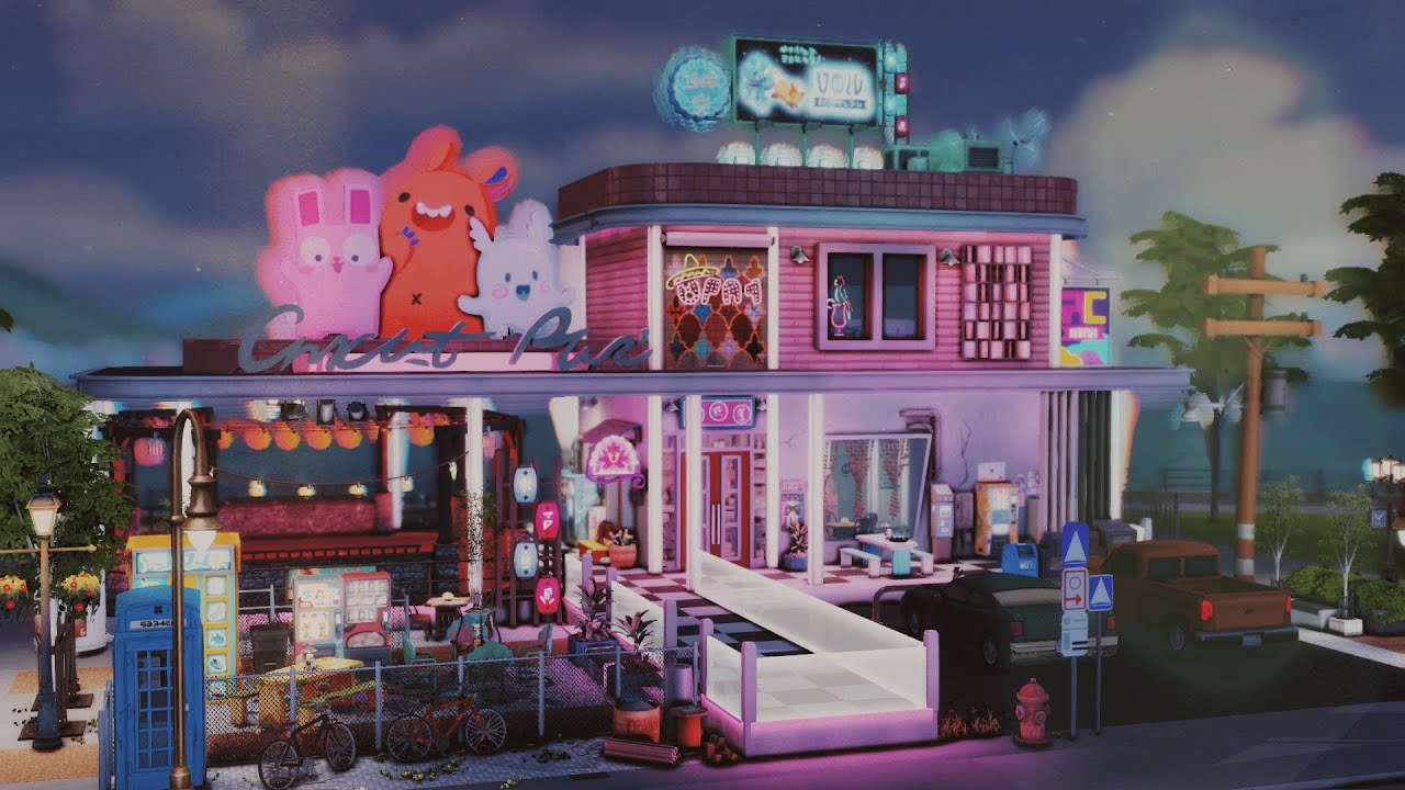 Arcade Bar 🕹️ | The Sims 4 - Stop Motion Speed Build (No CC) - YouTube