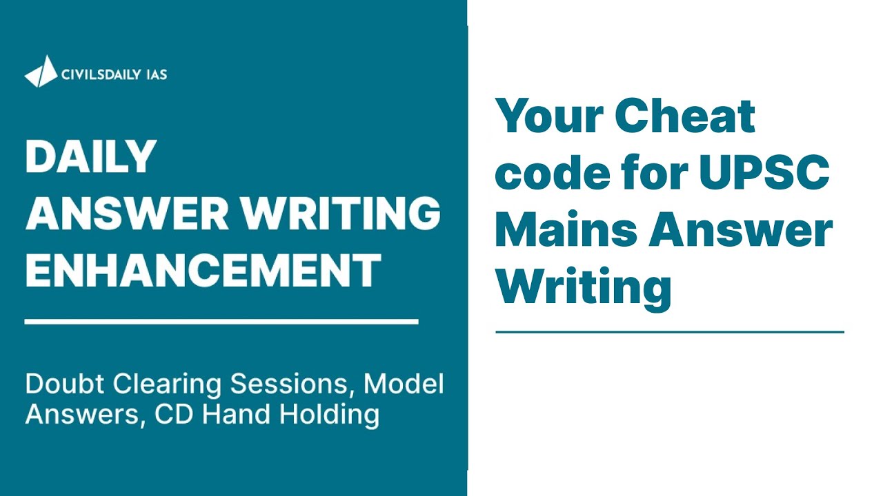 Cheat code for UPSC Mains Answer Writing Enhancement. IAS topper-like ...