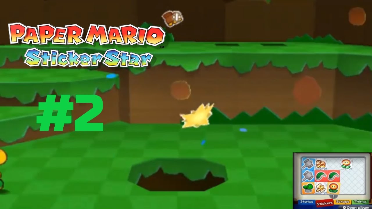 Paper Mario Sticker Star #2 - THE EDGE OF THE WATER!!! - YouTube